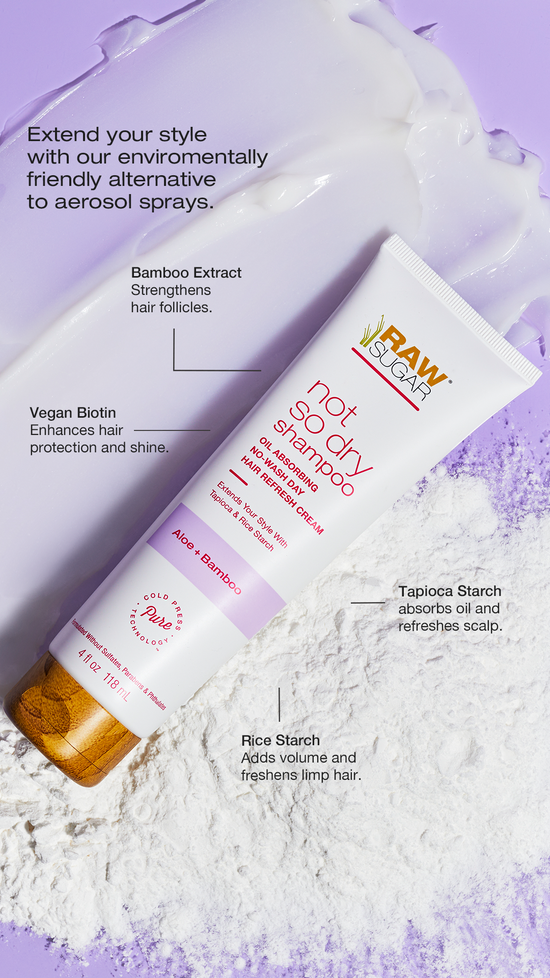 Not So Dry Shampoo - Absorbs Hair & Scalp Buildup & Excess Oil – Raw Sugar