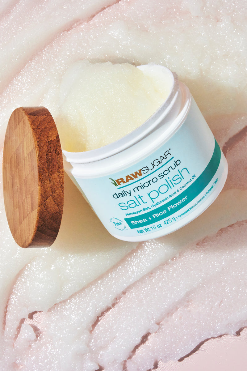 Daily Micro Scrub Salt Polish - Shea & Rice Flower - Vegan