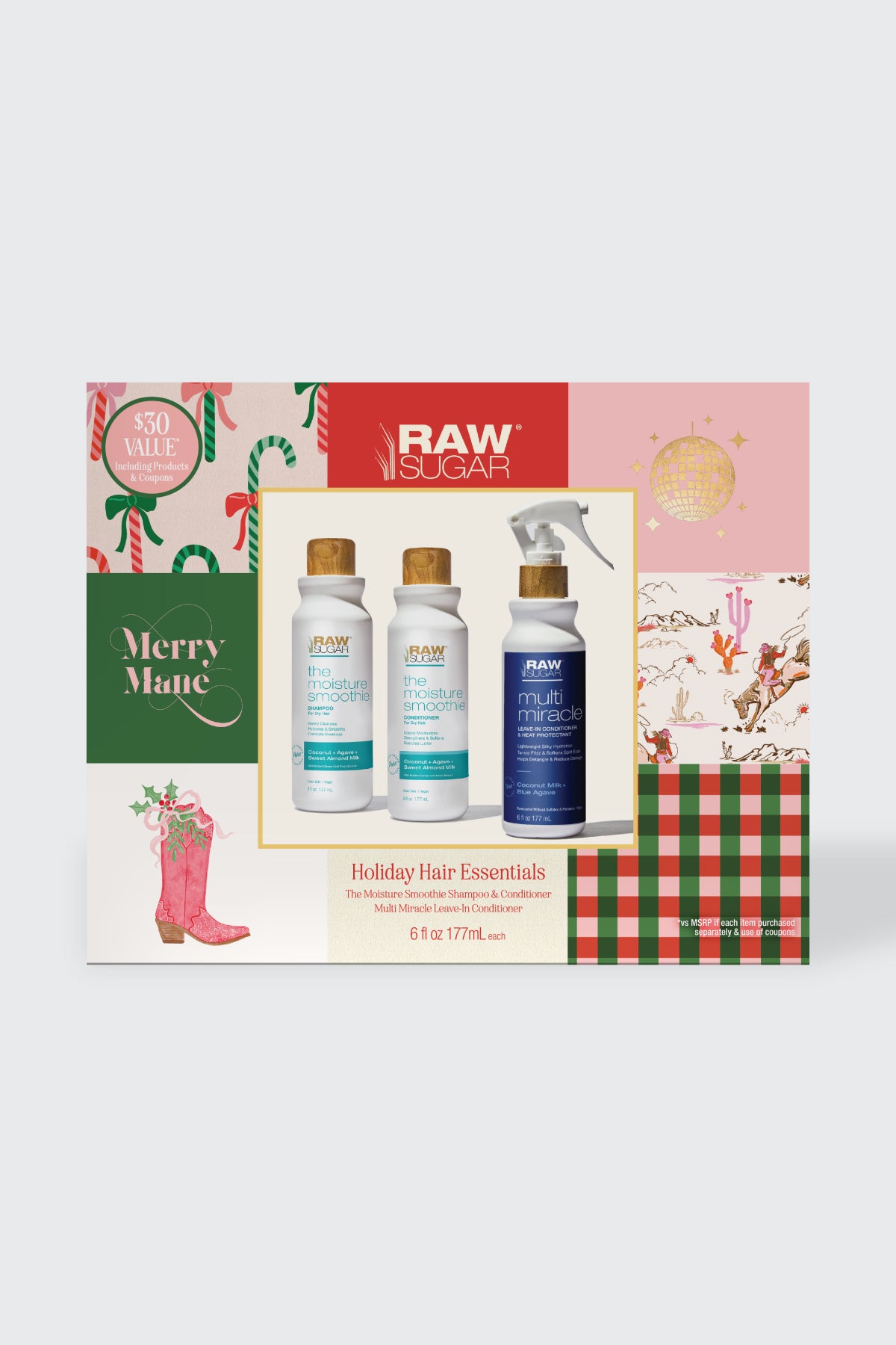 Merry Mane Essentials Kit - 3 Piece Winter Hair Care Set